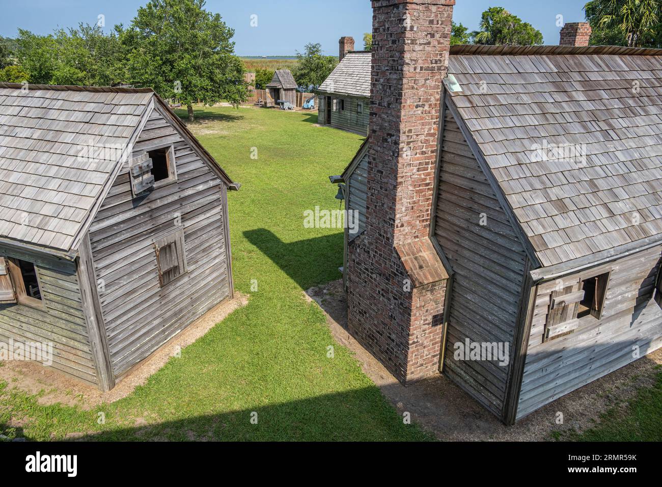 View from the blockhouse at Fort King George State Historic Site in ...