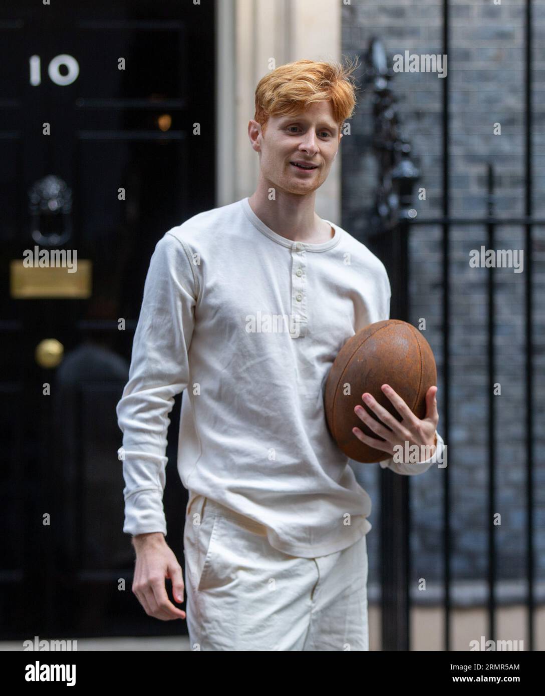 London, England, UK. 29th Aug, 2023. JAKE BARRACLOUGH poses with a ...