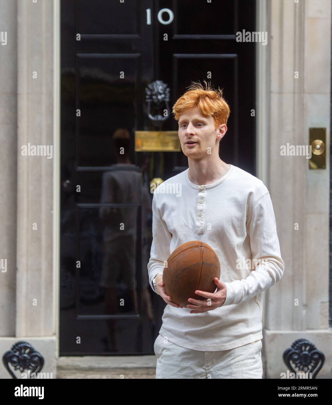 London, England, UK. 29th Aug, 2023. JAKE BARRACLOUGH poses with a ...