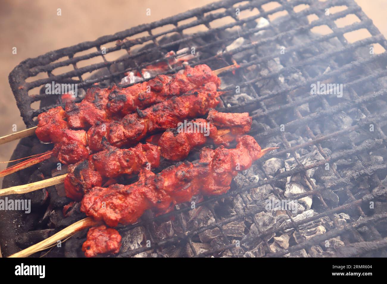 Hot and deliciousChiken Kebab,popular Indian street food, first food ...