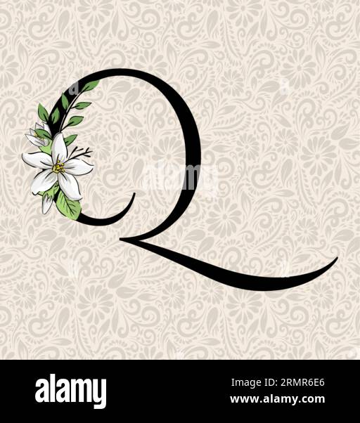 Alphabet Letter Q, Alphabet Letter Design, Alphabet Letter illustration ...