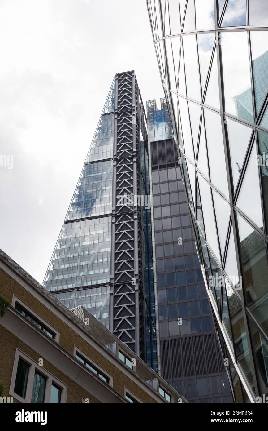 Glass panels on the Gherkin and the Leadenhall Building, aka The ...