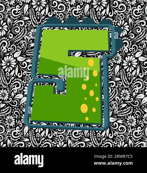 Alphabet Letter 5, Alphabet Letter Design, Alphabet Letter illustration ...