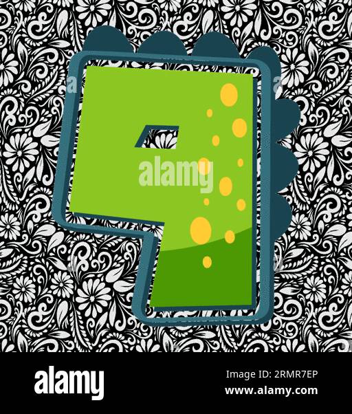 Alphabet Letter 9, Alphabet Letter Design, Alphabet Letter illustration ...