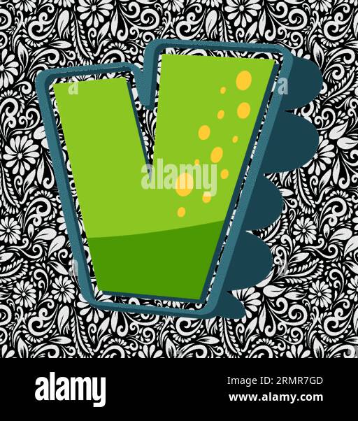 Alphabet Letter V, Alphabet Letter Design, Alphabet Letter illustration ...