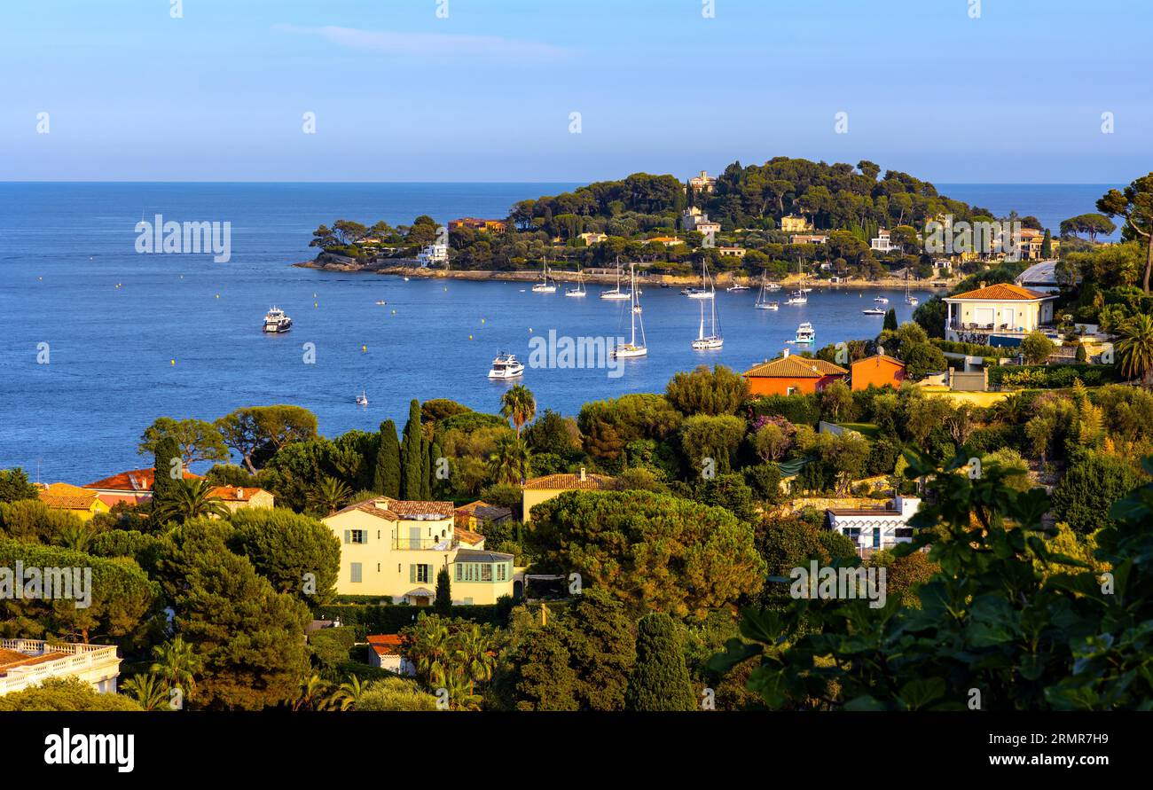 Saint Jean Cap Ferrat, France - August 5, 2022: Panoramic view of Saint ...