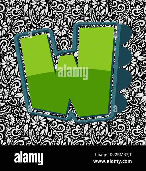 Alphabet Letter W, Alphabet Letter Design, Alphabet Letter illustration ...