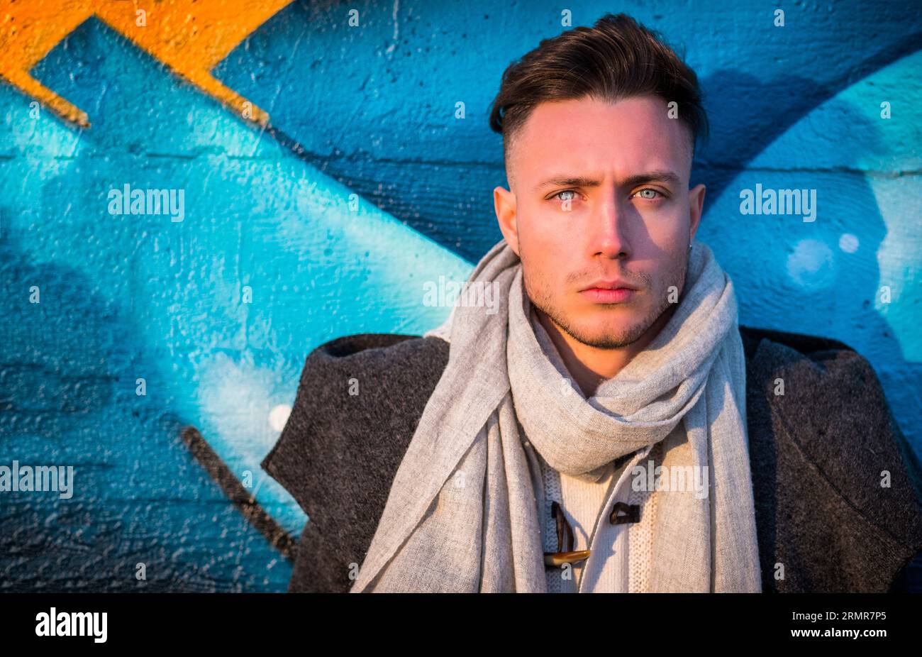 Scarf around the neck hi-res stock photography and images - Alamy