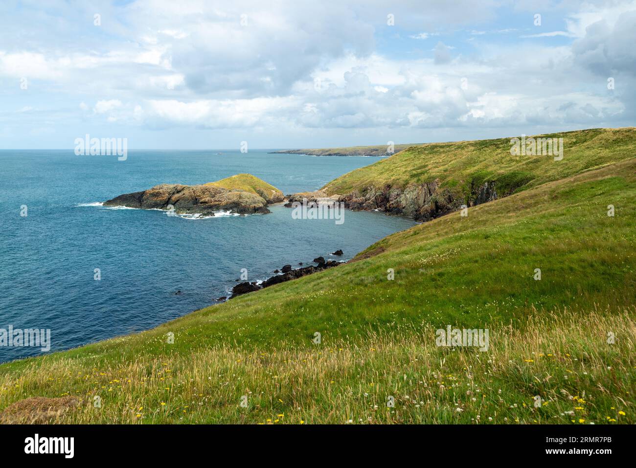 The Wales Coast Path on the North coast of the llyn peninsula, gwynedd ...
