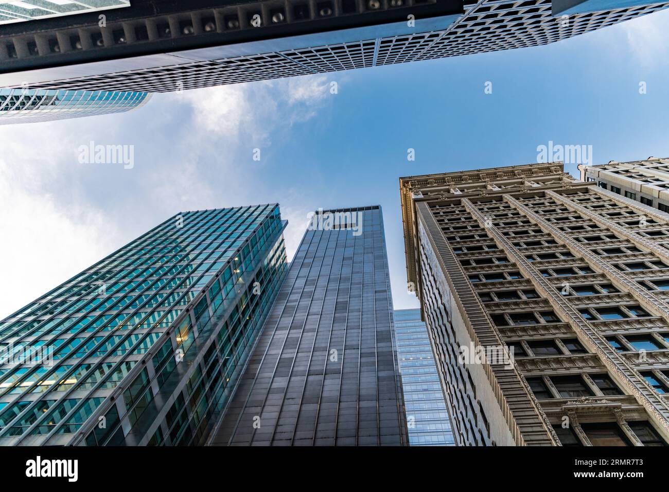 city downtown with skyscraper. office building exterior. skyscraper ...