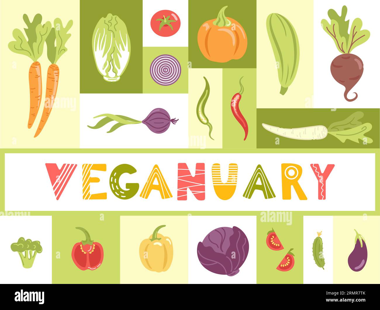 Veganuary vector vectors hi-res stock photography and images - Alamy