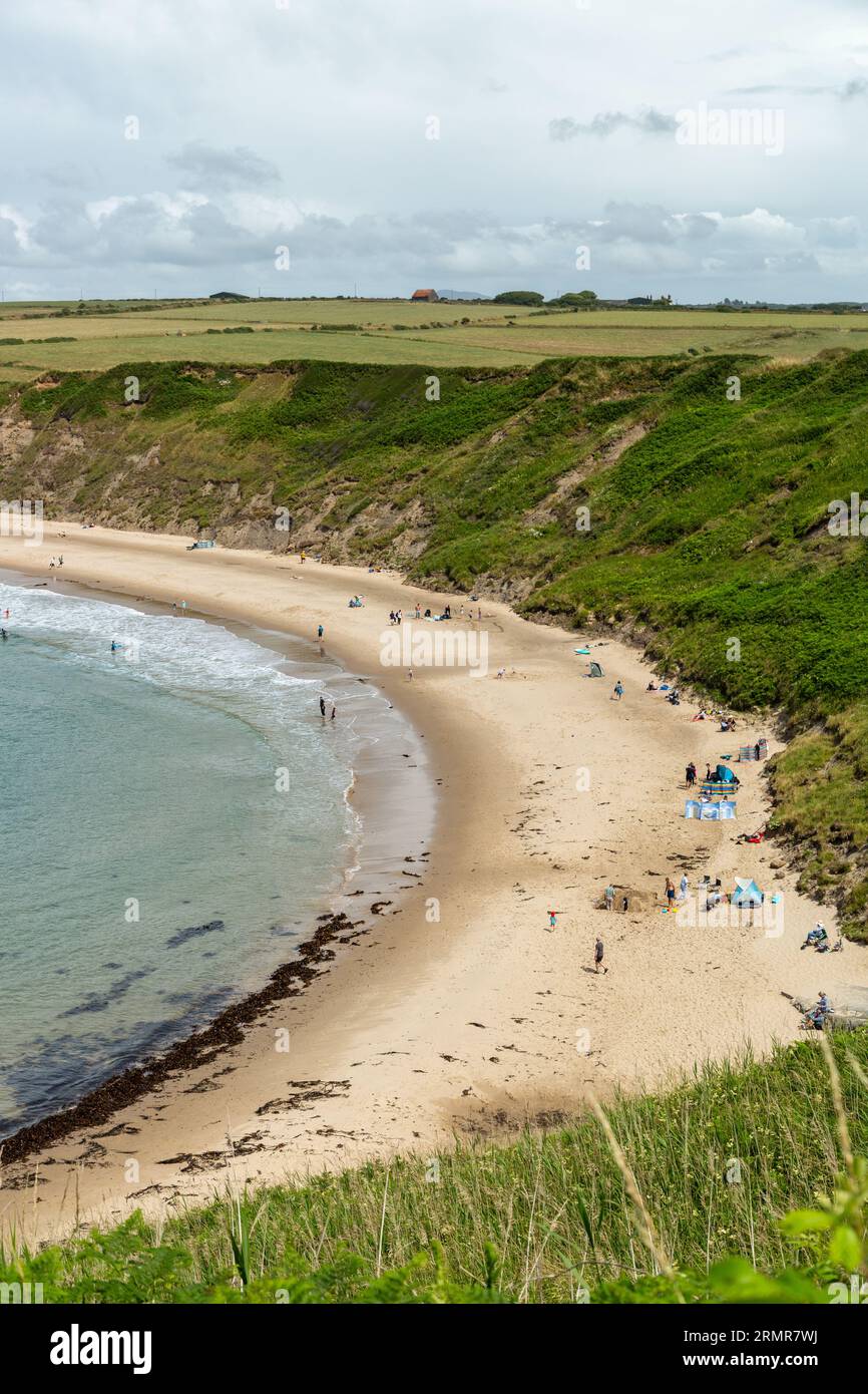 Sunny weather on Traeth Porthor beach, llyn peninsula, gwynedd, Wales ...