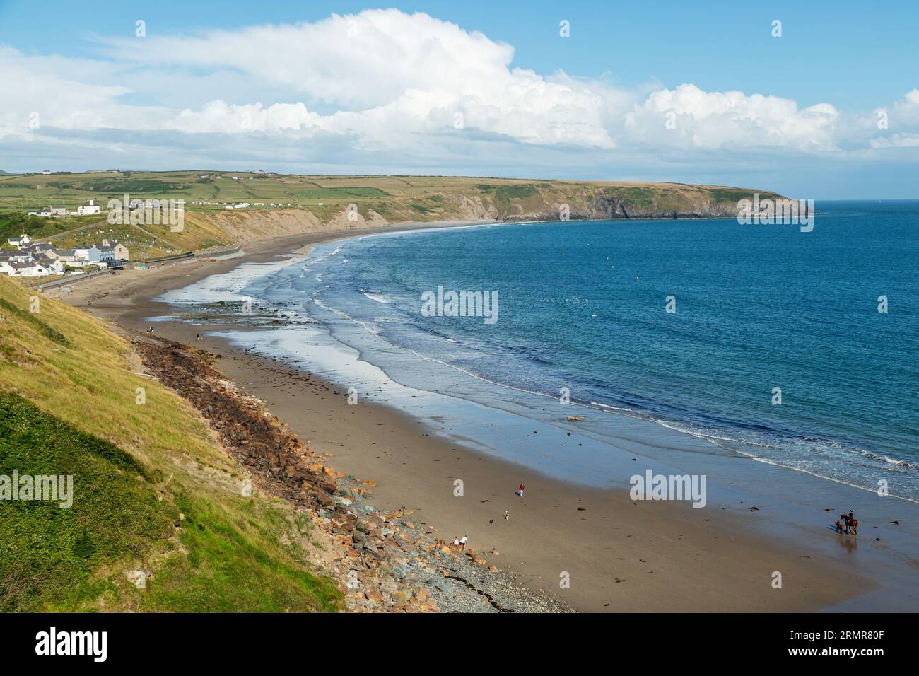 Aberdaron village and beach in July, Llyn Peninsula Gwynedd, Wales ...