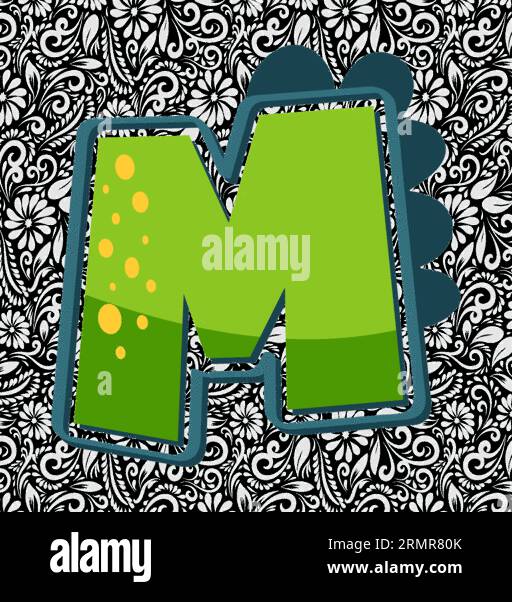 Alphabet Letter M, Alphabet Letter Design, Alphabet Letter illustration ...