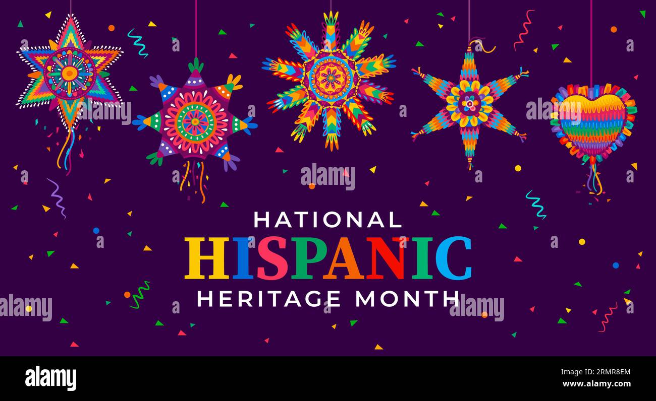 Holiday Pinata On National Hispanic Heritage Month Festival Vector