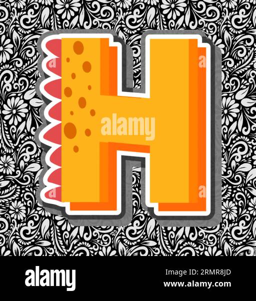 Alphabet Letter H, Alphabet Letter Design, Alphabet Letter illustration ...