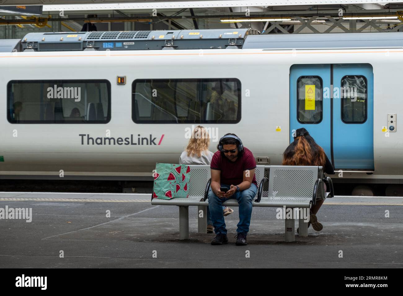 SUTTON, LONDON- AUGUST 29, 2023: Sutton Train station and Thames Link ...