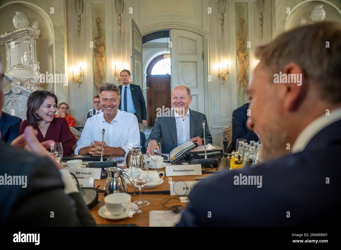 German Vice Chancellor Robert Habeck, center left, and German ...