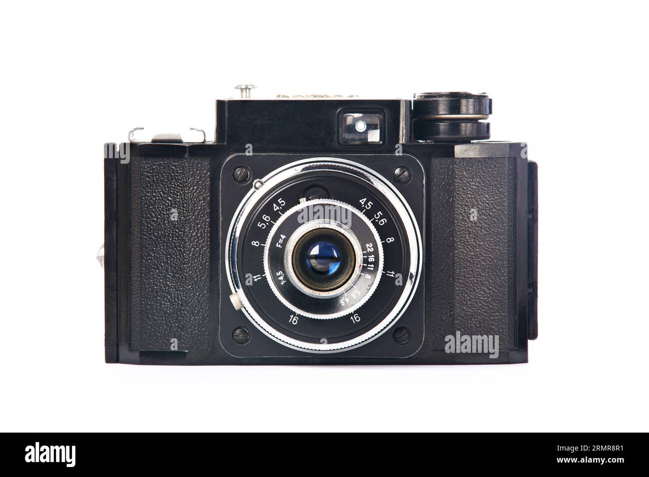 Rangefinder camera retro isolated white Stock Photo - Alamy