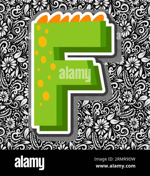 Alphabet Letter F, Alphabet Letter Design, Alphabet Letter illustration ...