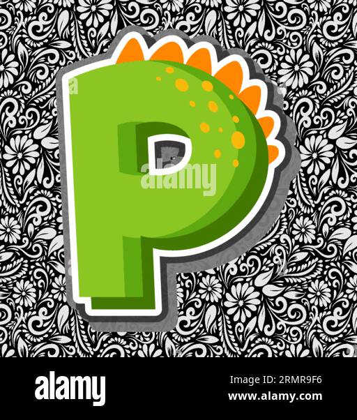 Alphabet Letter P, Alphabet Letter Design, Alphabet Letter illustration ...