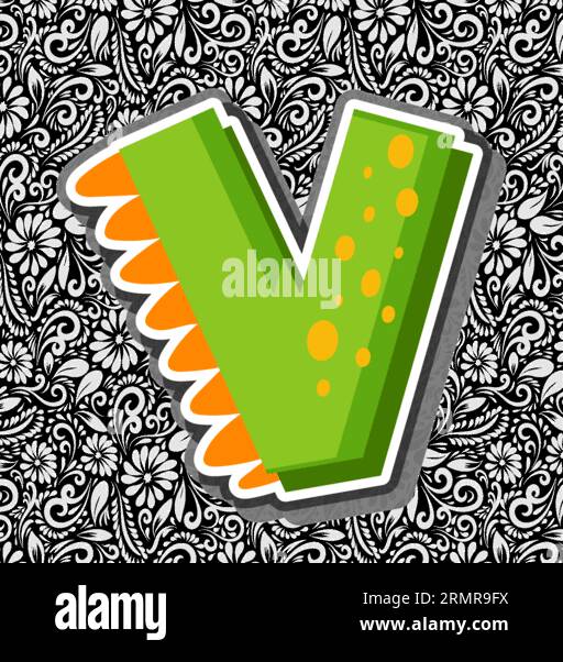 Alphabet Letter V, Alphabet Letter Design, Alphabet Letter illustration ...