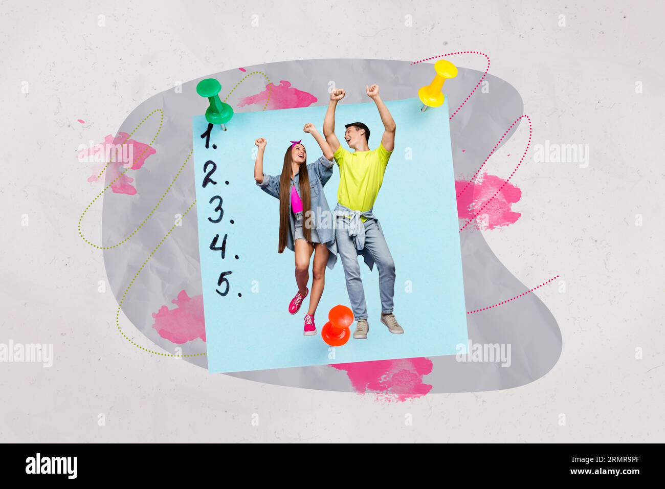 Composite artwork collage illustration metaphor memories couple friends ...