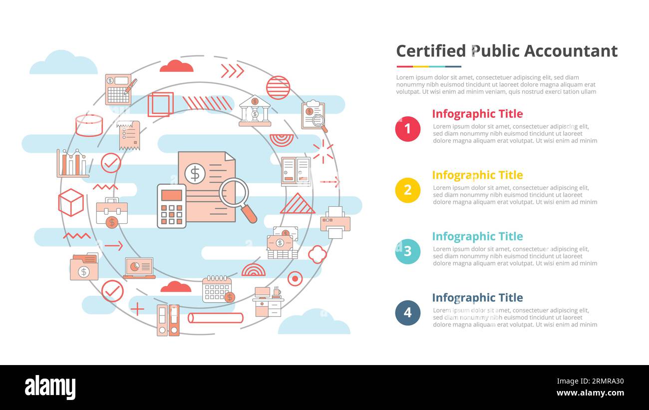 cpa certified public accountant concept for infographic template banner ...