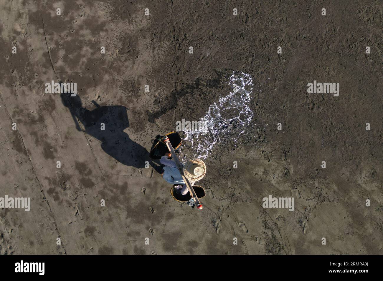 Traditional process to colect salt ,at salt farm of Kusamba-bali ...