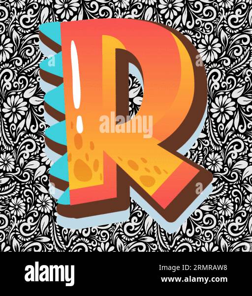 Alphabet Letter R, Alphabet Letter Design, Alphabet Letter illustration ...