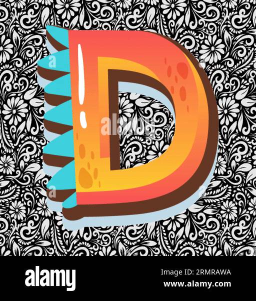 Alphabet Letter D, Alphabet Letter Design, Alphabet Letter illustration ...