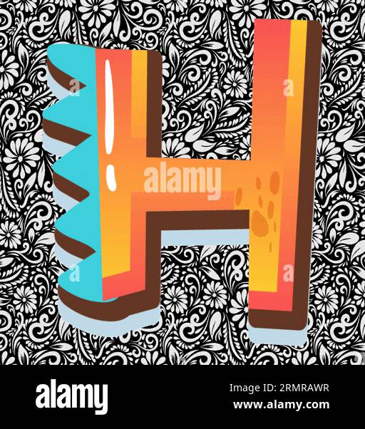 Alphabet Letter H, Alphabet Letter Design, Alphabet Letter illustration ...