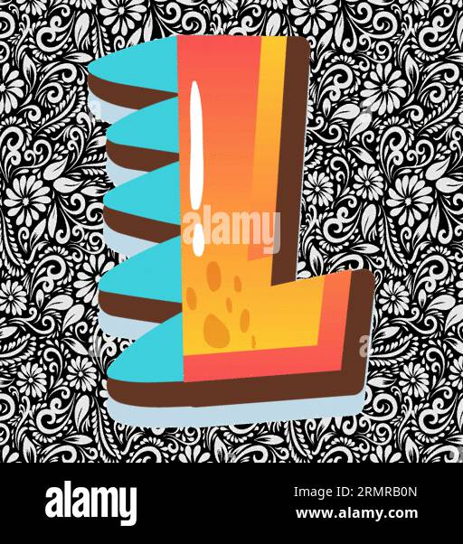 Alphabet Letter L, Alphabet Letter Design, Alphabet Letter illustration ...