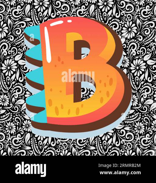Alphabet Letter B, Alphabet Letter Design, Alphabet Letter illustration ...