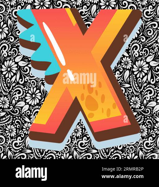 Alphabet Letter X, Alphabet Letter Design, Alphabet Letter illustration ...