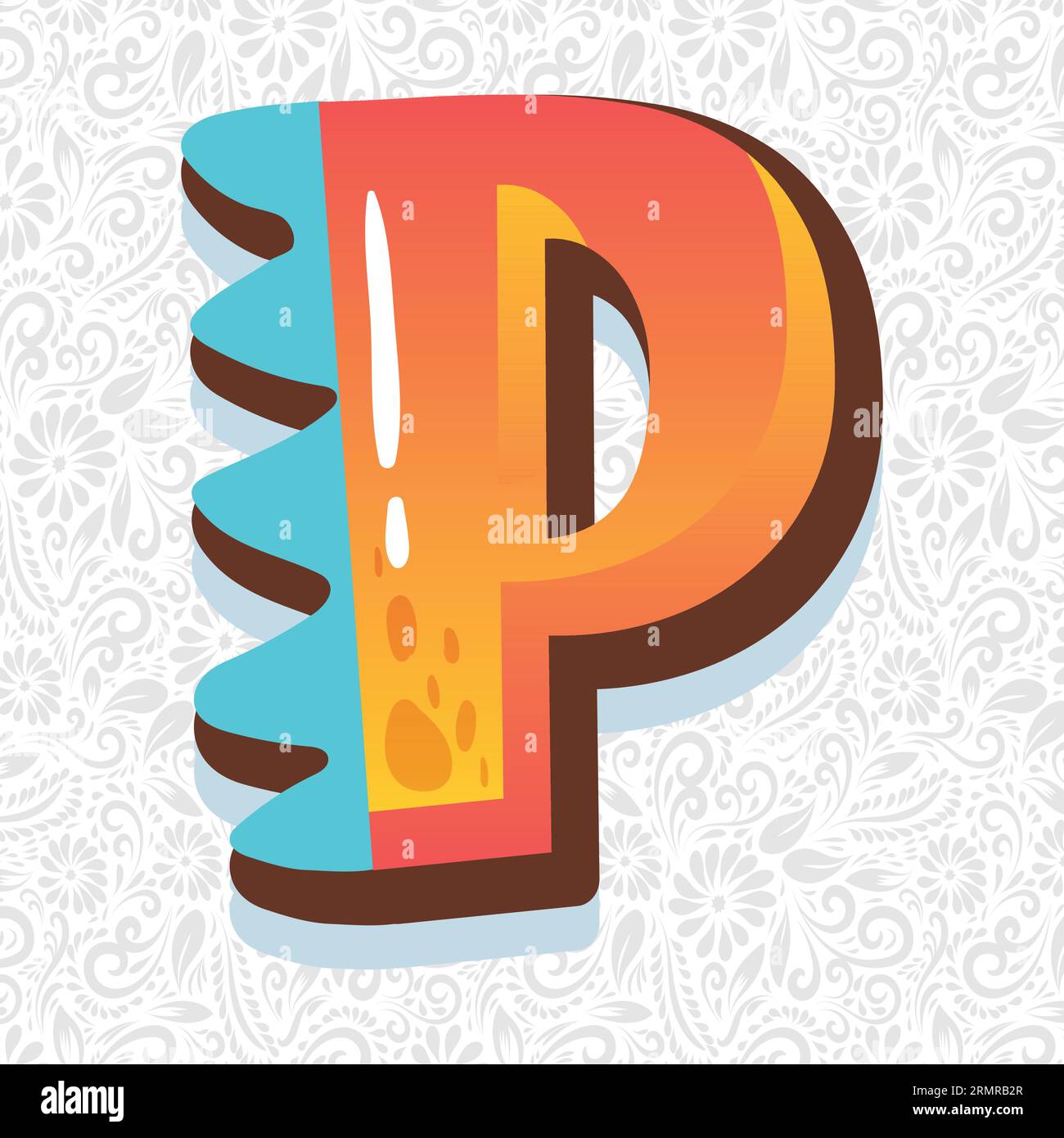 Alphabet Letter P, Alphabet Letter Design, Alphabet Letter illustration ...