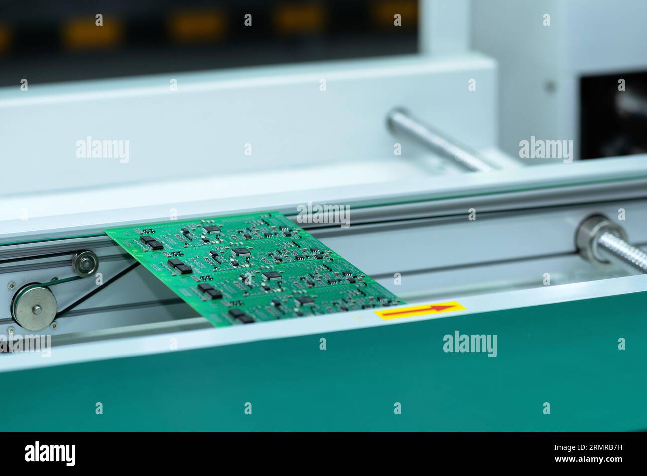 Perm, Russia - June 29, 2023: stage of PCB production on the conveyor ...