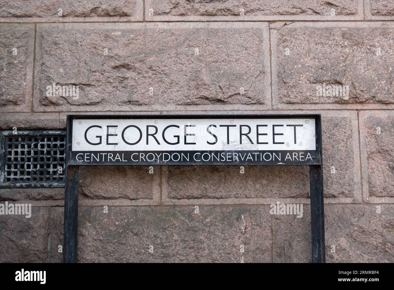 CROYDON, LONDON- AUGUST 29, 2023: George Street street sign in Croydon ...