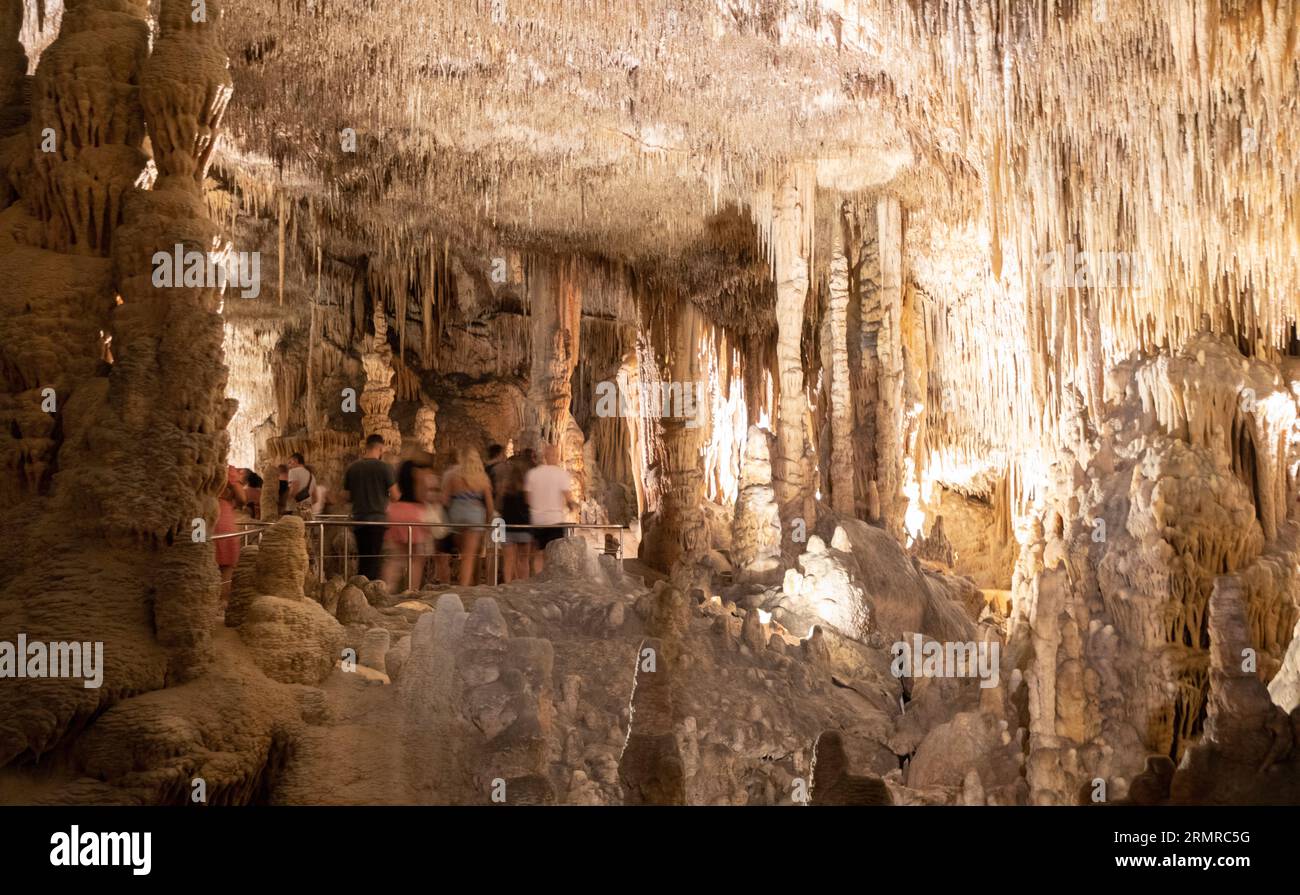 Manacor, Spain. 28th Aug, 2023. Visitors to the Dragon Caves in Porto ...