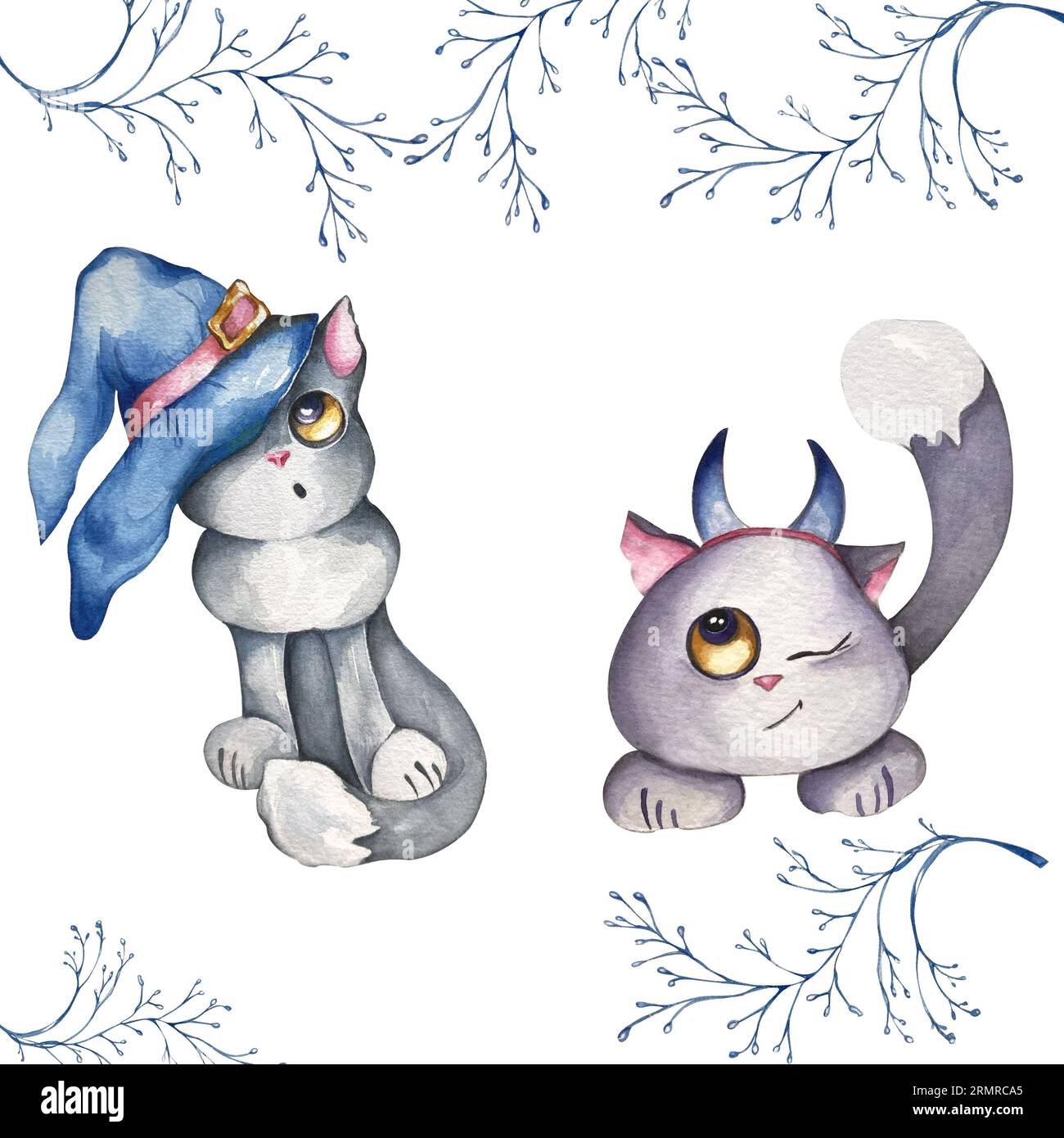 Watercolor hand painted books illustration. Wizard concept. Halloween ...