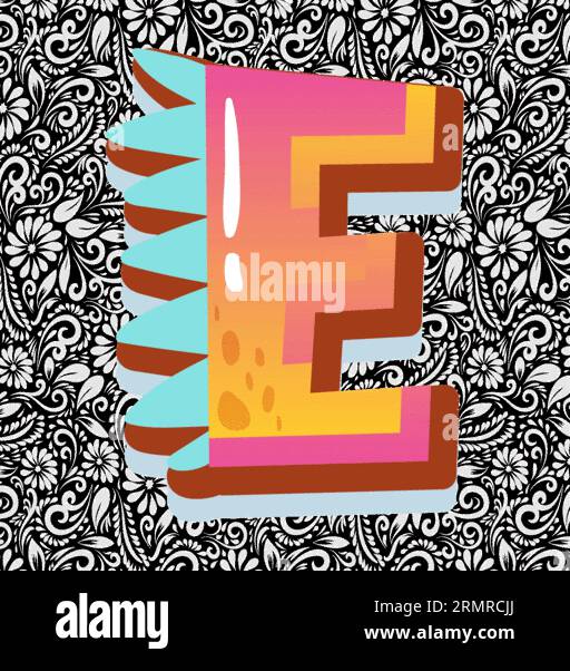 Alphabet Letter E, Alphabet Letter Design, Alphabet Letter illustration ...