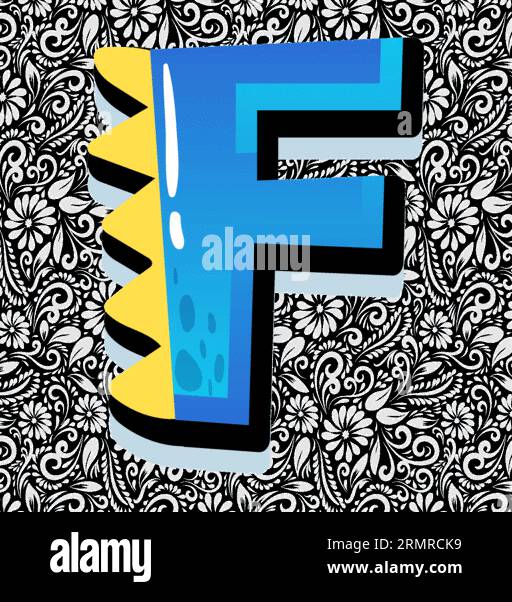 Alphabet Letter F, Alphabet Letter Design, Alphabet Letter illustration ...