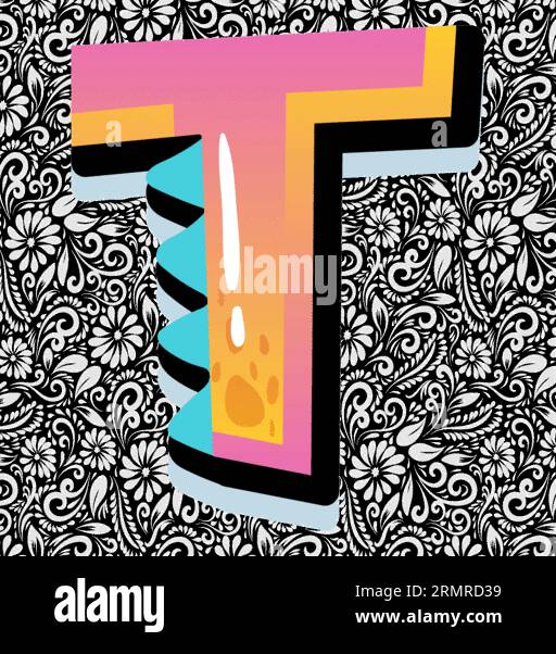 Alphabet Letter T, Alphabet Letter Design, Alphabet Letter illustration ...