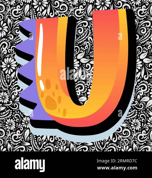 Alphabet Letter U, Alphabet Letter Design, Alphabet Letter illustration ...