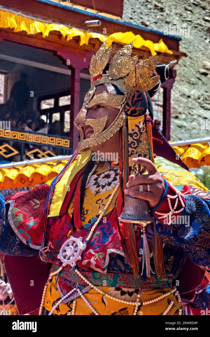 Masked monk dancing at the Takthok Tsechu festival, Sakti, Ladakh ...