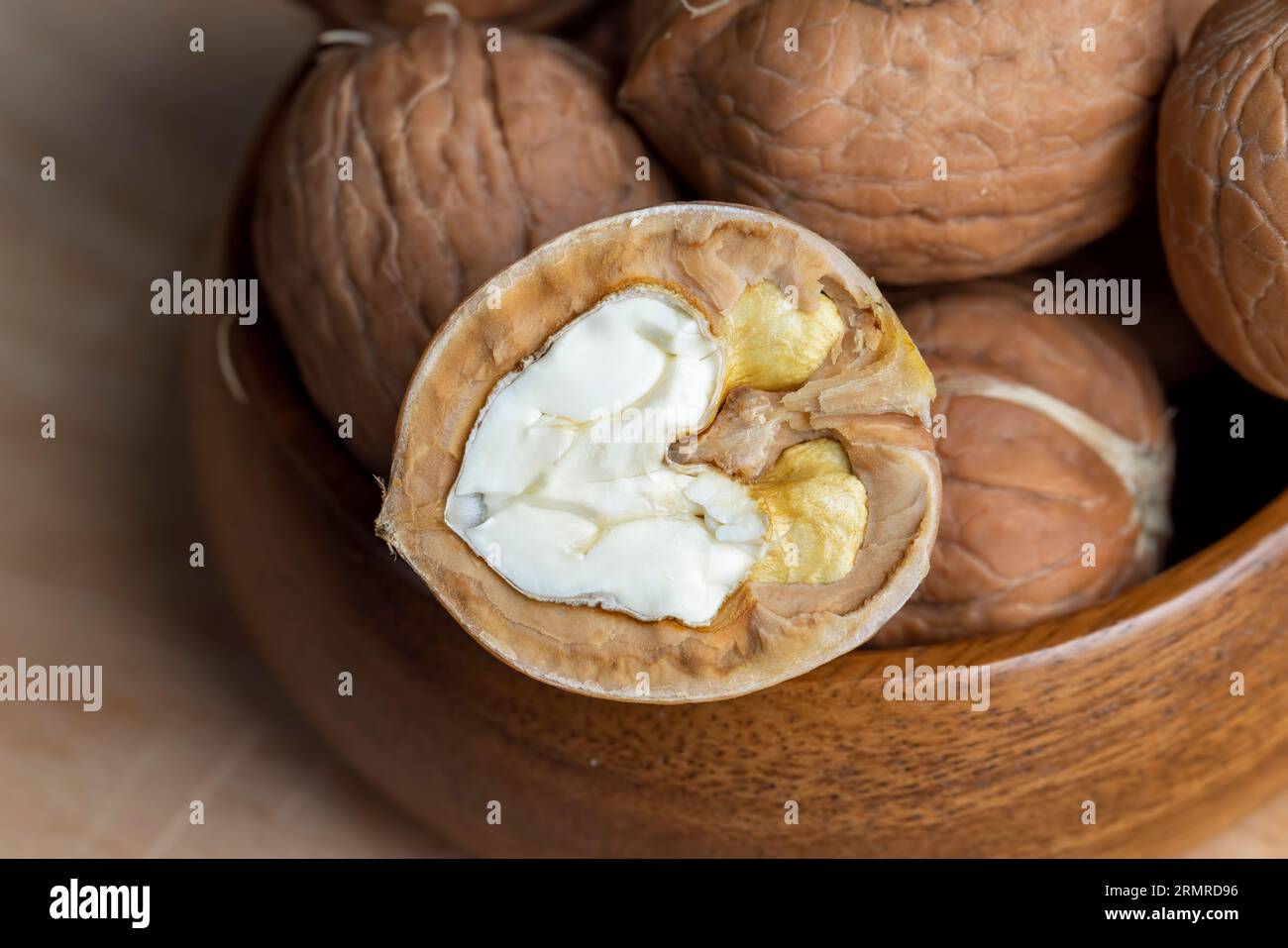 Peeled walnut kernels on soft hi-res stock photography and images - Alamy