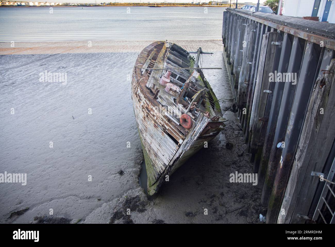 greenhithe barge wreck in the village of greenhithe on the banks of the ...