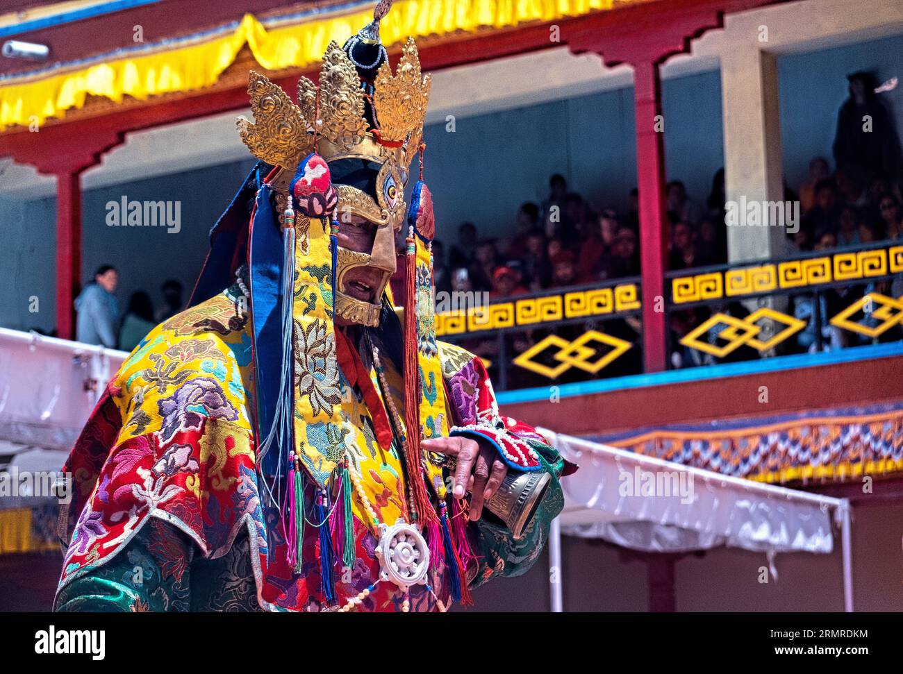 Masked monk dancing at the Takthok Tsechu festival, Sakti, Ladakh ...