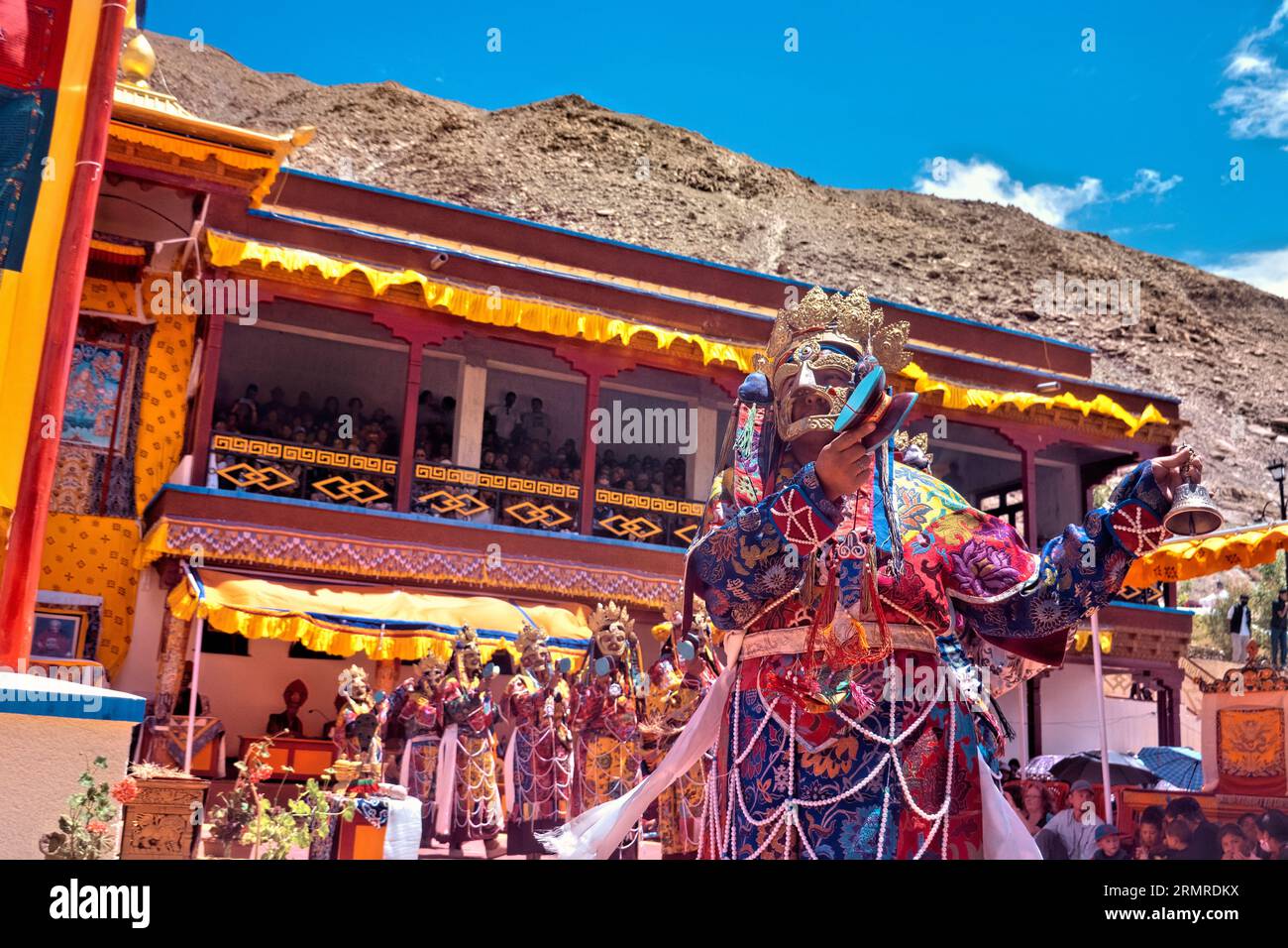 Masked monk dancing at the Takthok Tsechu festival, Sakti, Ladakh ...