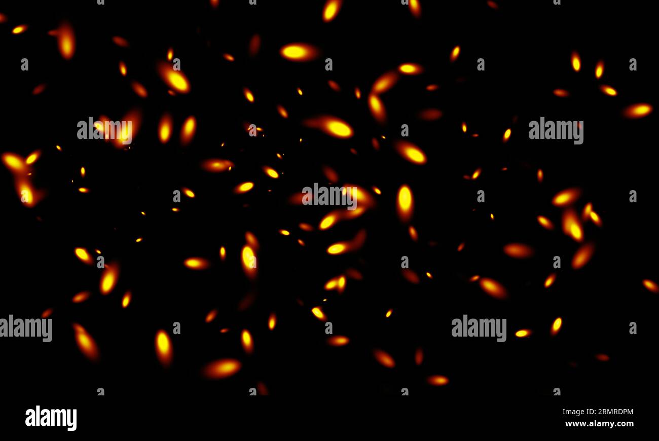 Abstract red fire sparks on black background Stock Photo - Alamy